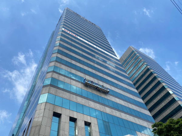 high-rise building sticker wrap service